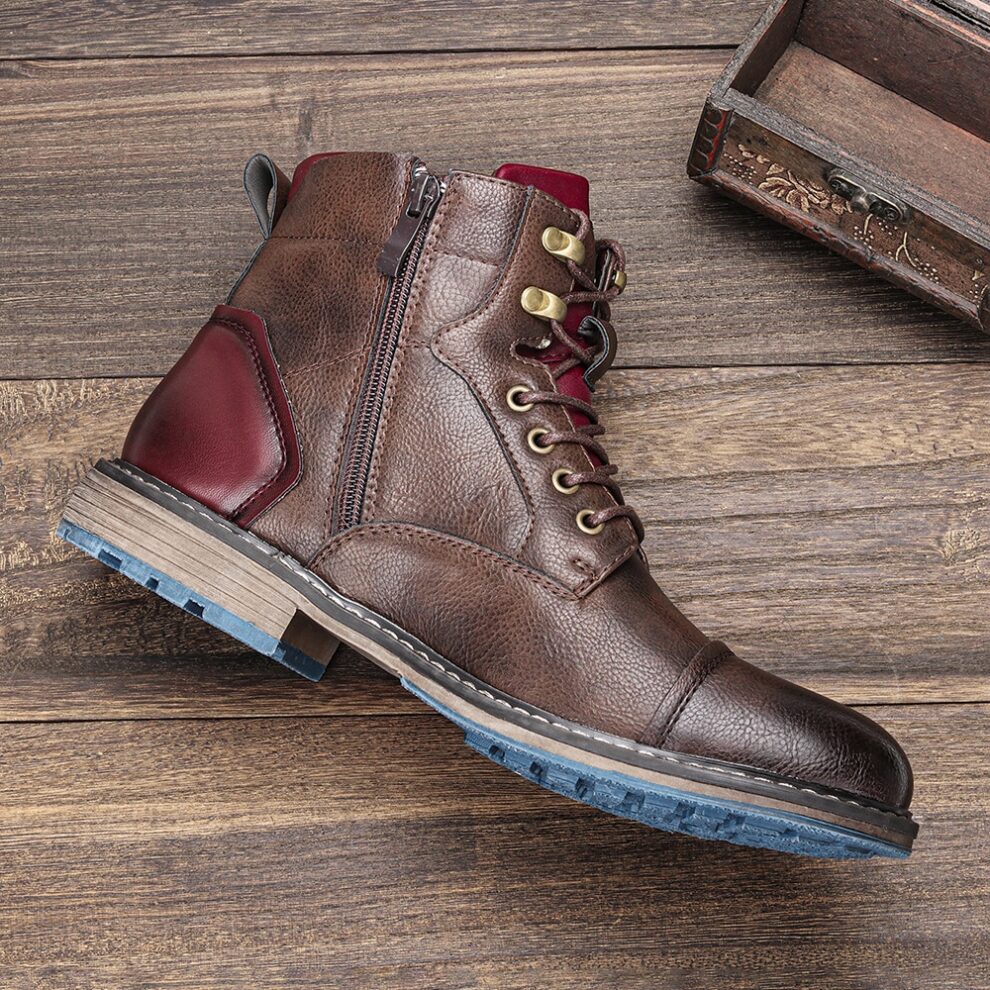 Bottines homme à lacets et fermeture éclair style vintage - SamBottes